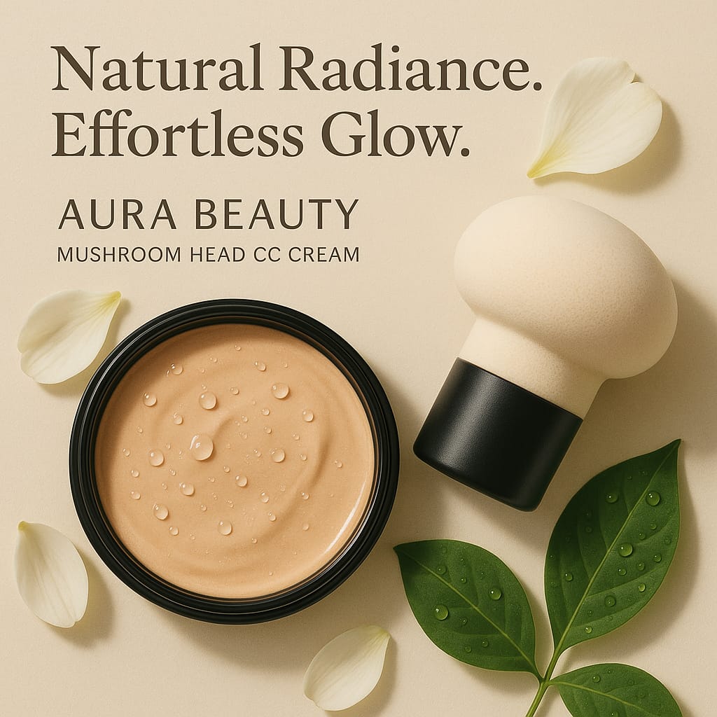 Mushroom Head CC Cream: Moisturizing & Brightening BB Foundation | Aur ...